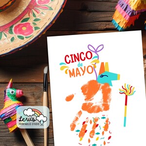 PRINTABLE Cinco De Mayo Piñata Child’s Handprint Craft | Mexican ...