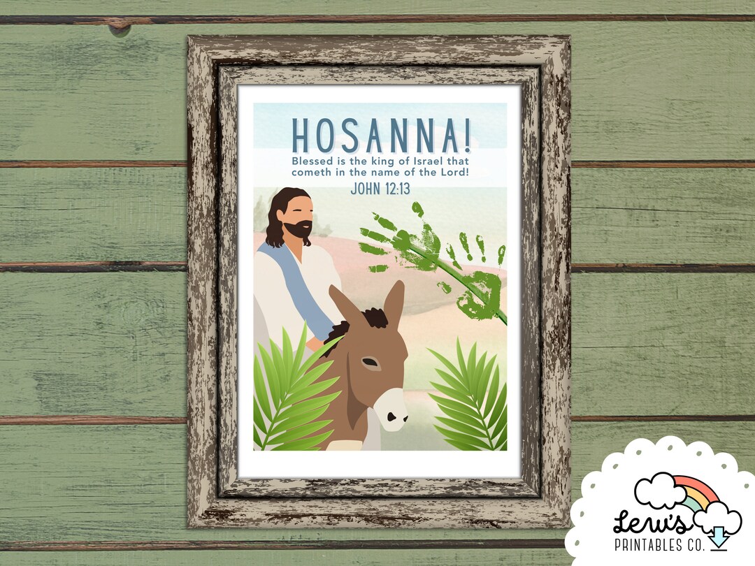 PRINTABLE Easter Handprint Craft for Kids Palm Sunday Holy Week ...