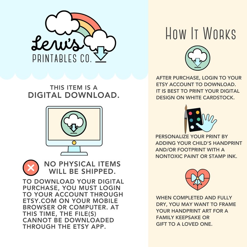 PRINTABLE Earth Day Handprint Art Craft Gift God's Creation Childs ...