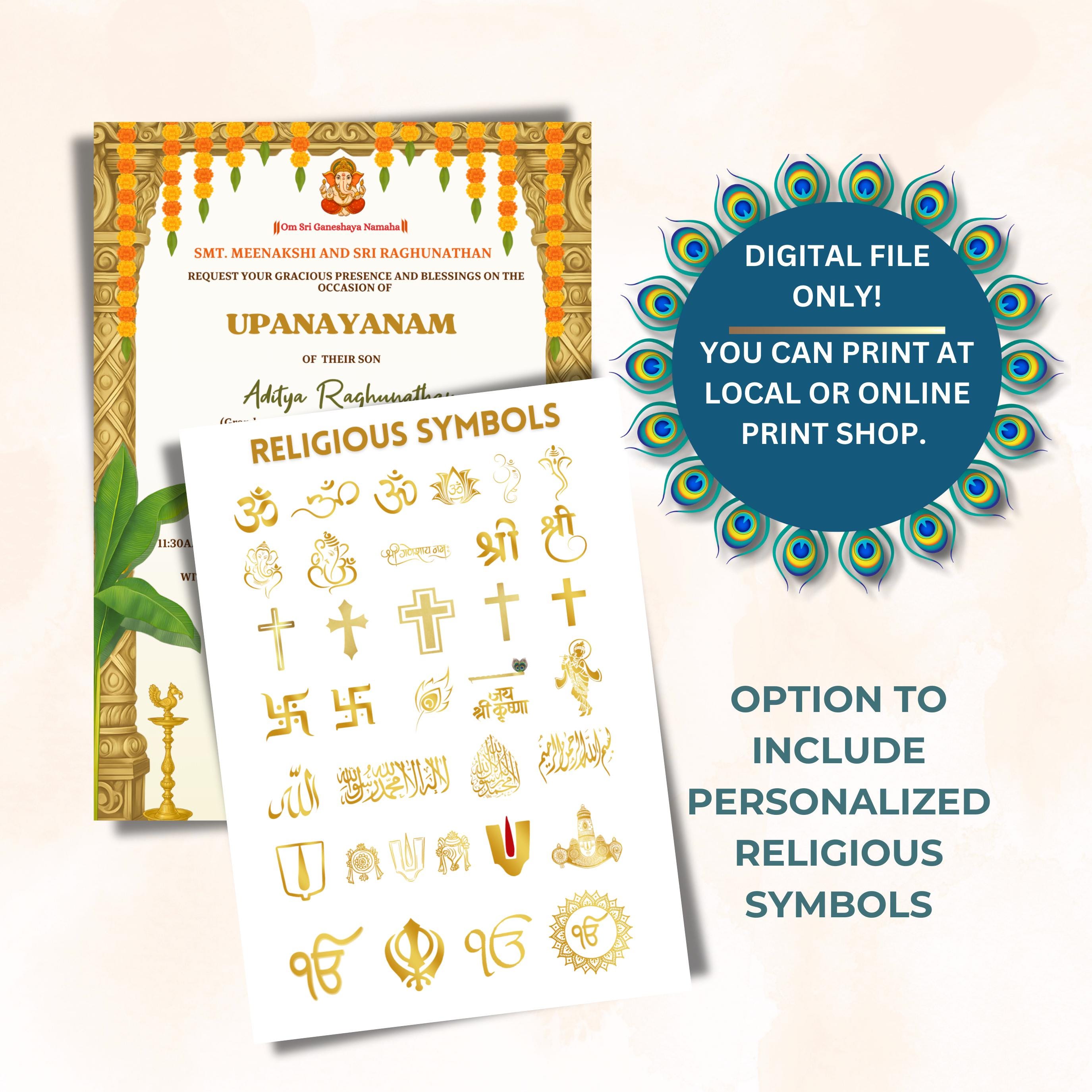 Upanayanam Invite, Customizable Upanayanam Invitation for Thread ...