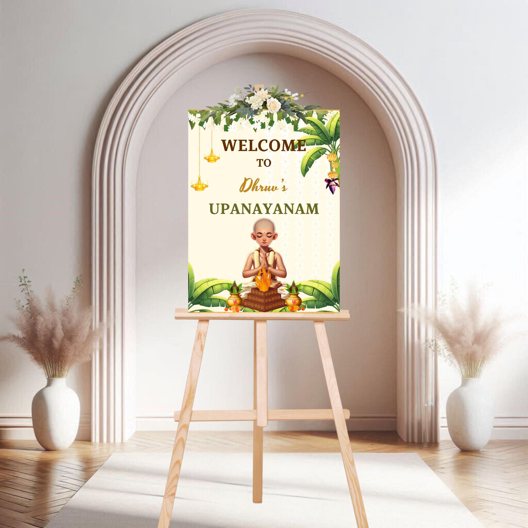 Upanayanam Welcome Sign for Thread Ceremony, Janoi, Welcome Board ...