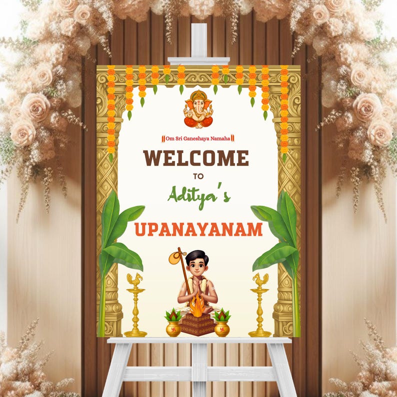 Upanayanam Welcome Sign for Thread Ceremony, Janoi, Upanayanam ...