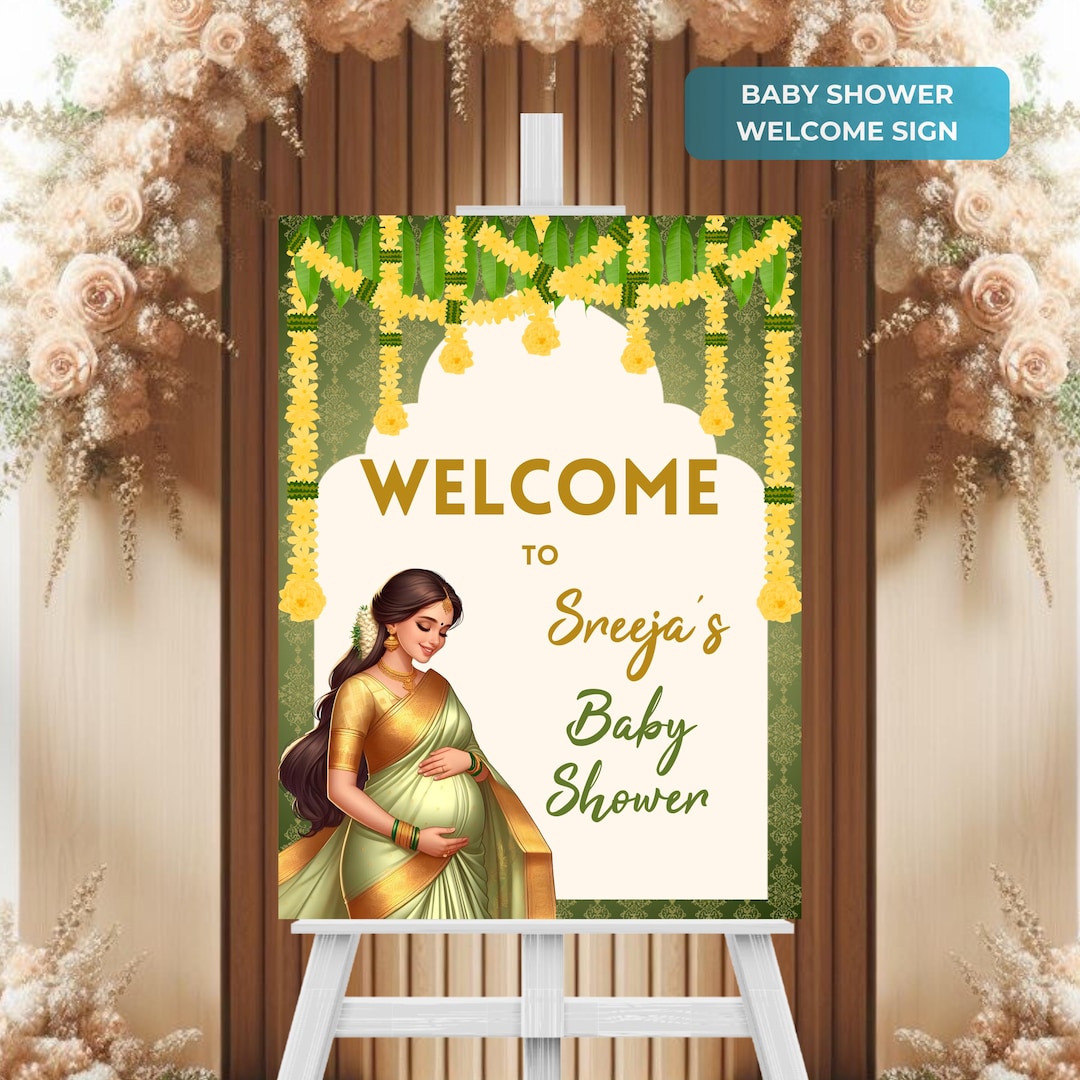 Seemantham Welcome Board for Indian Baby Shower or Sreemantham Welcome ...