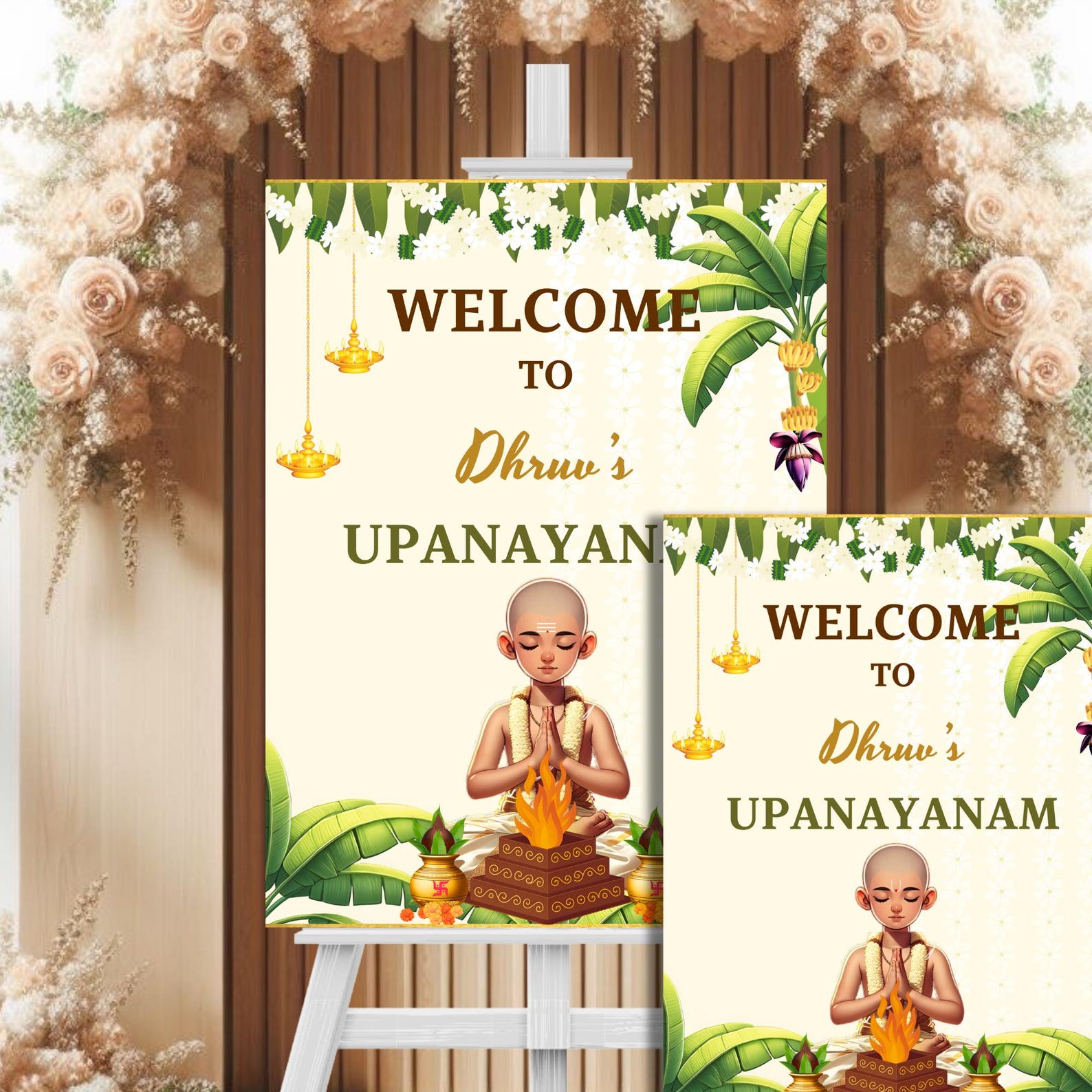 Upanayanam Welcome Sign for Thread Ceremony, Janoi, Welcome Board ...