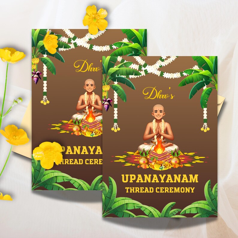 Upanayanam Invite, Customizable Upanayanam Invitation for Thread ...