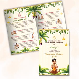 Upanayanam Ceremony Program Guide Template - 11x8.5in - Etsy