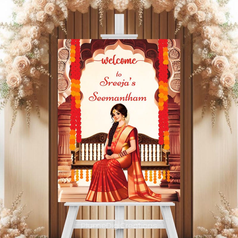 Sreemantham Welcome Board' - Etsy