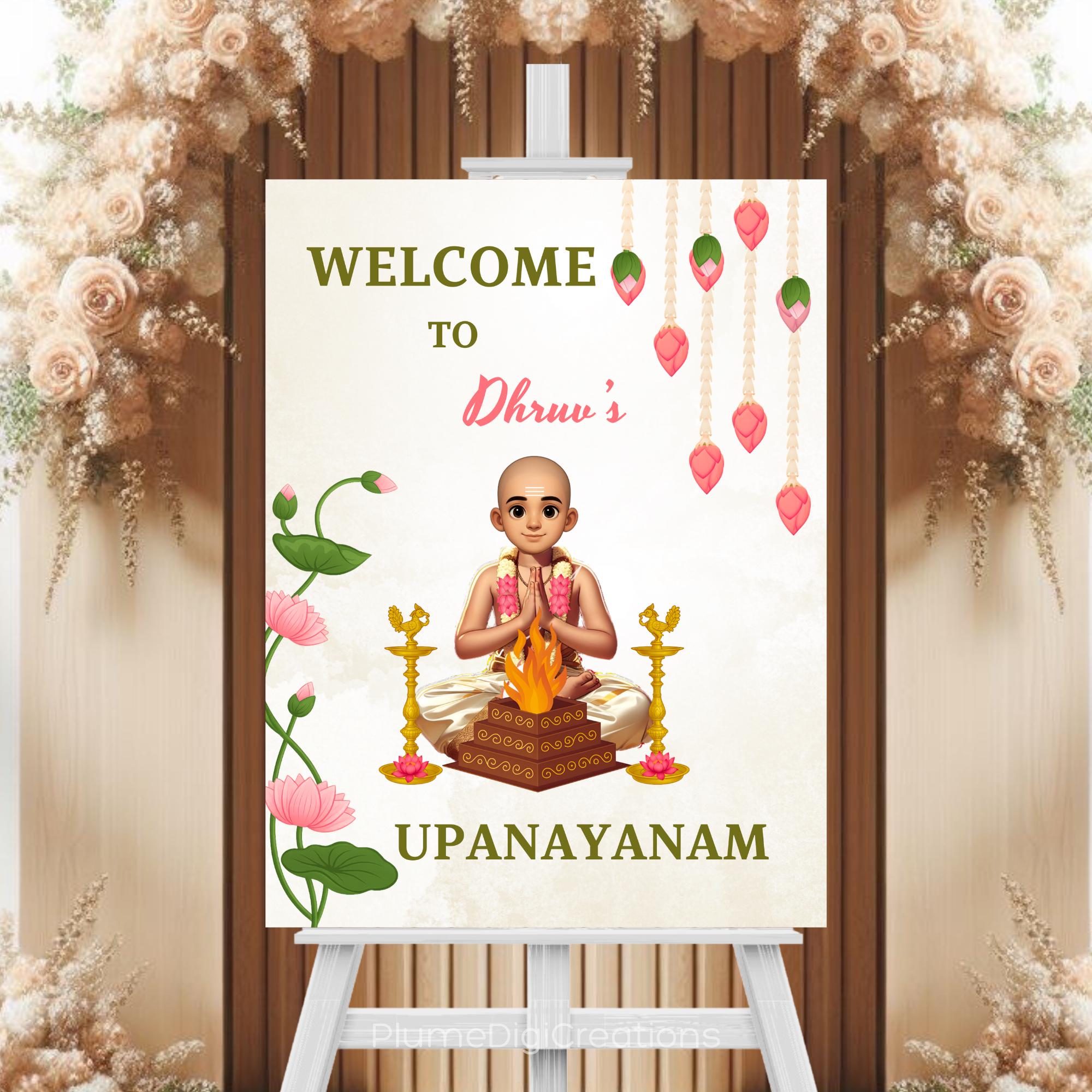 Upanayanam Welcome Sign for Thread Ceremony, Janoi, Upanayanam ...