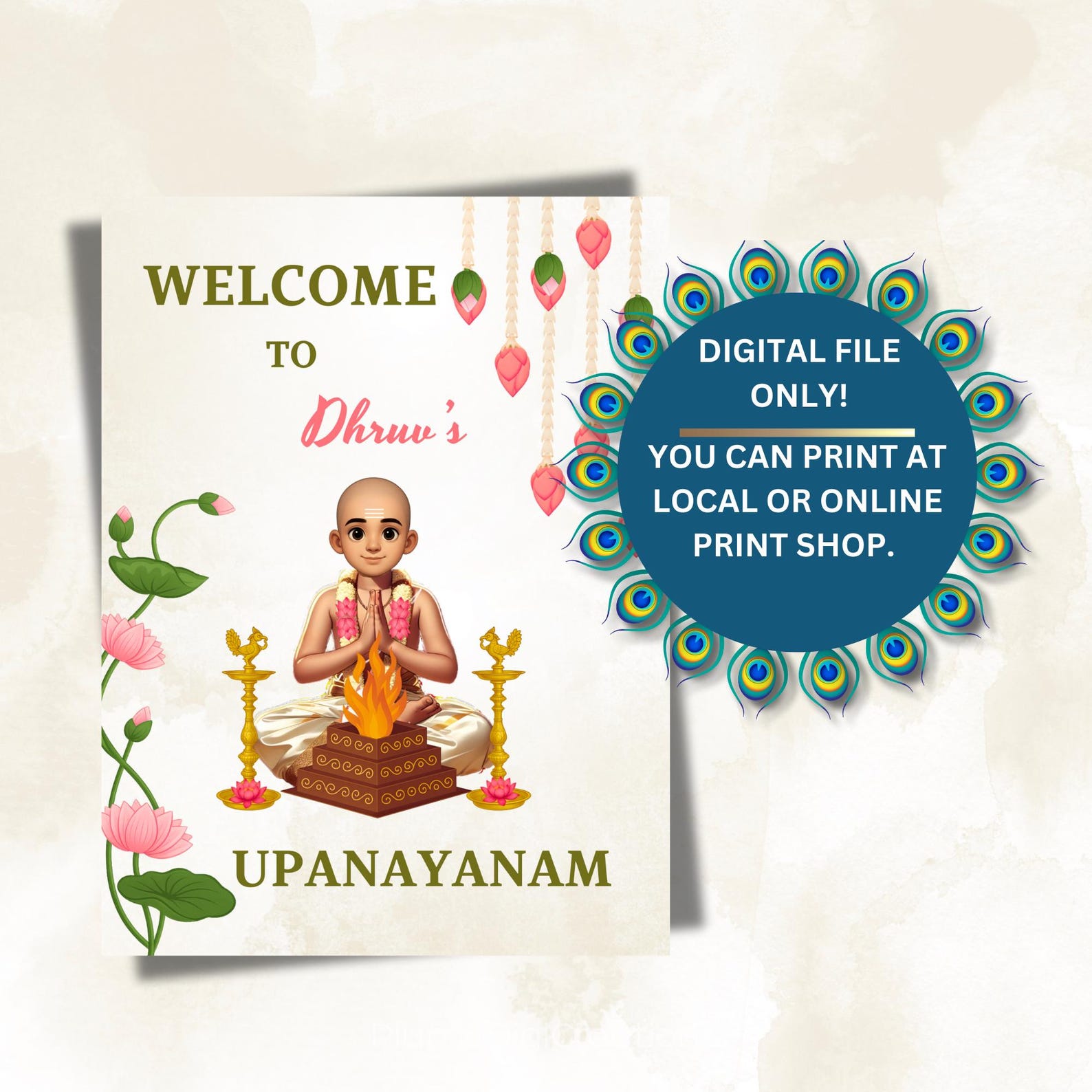Upanayanam Welcome Sign for Thread Ceremony, Janoi, Upanayanam ...