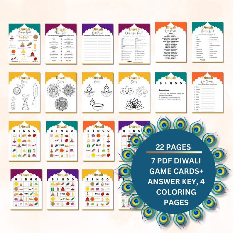 Diwali Games Bundle, Diwali Games and Activity for Kids, Diwali Games ...