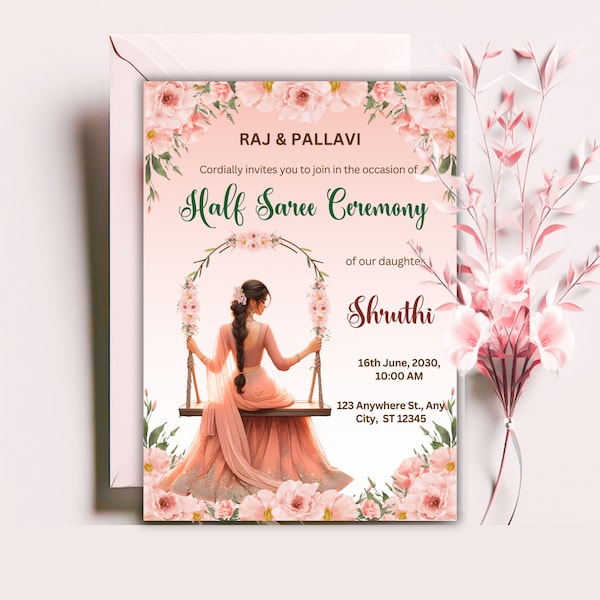 Sreemantham Invite for Your Indian Baby Shower, Valaikappu or Godh ...