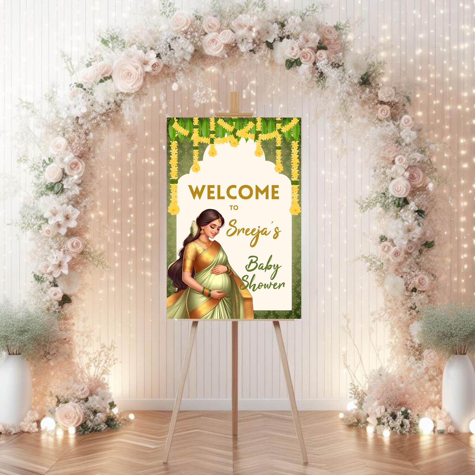 Seemantham Welcome Board for Indian Baby Shower or Sreemantham Welcome ...