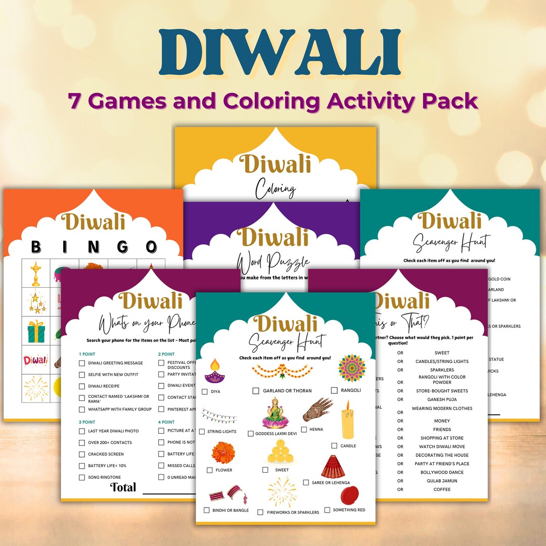 Diwali Games Bundle, Diwali Games and Activity for Kids, Diwali Games ...