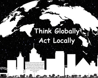 Think Globally, Act Locally Sticker - Etsy