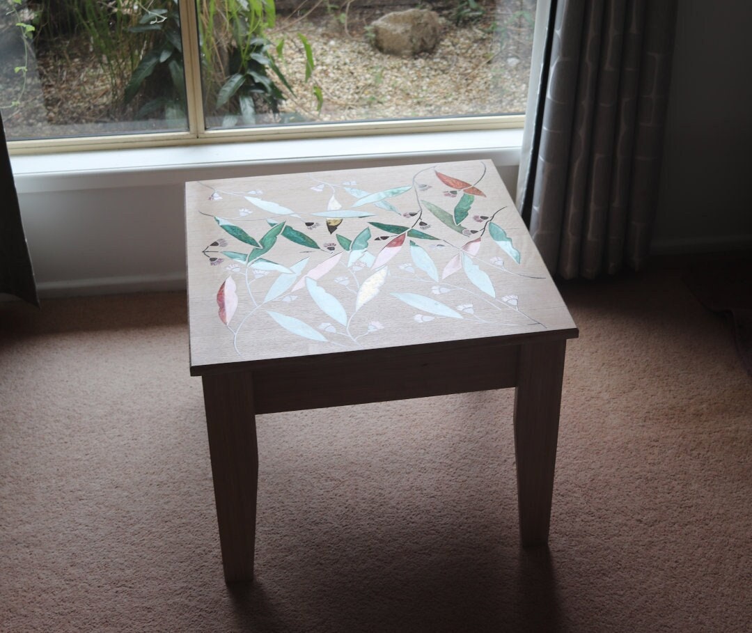 Gum Leaves Living Room Table Handmade Native Timber Epoxy Artistic ...