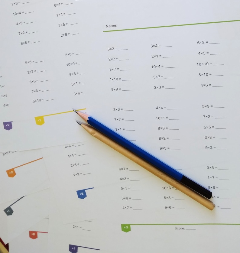 Printable Multiplication Practice Sheets, Learner-centered, Dyslexia ...