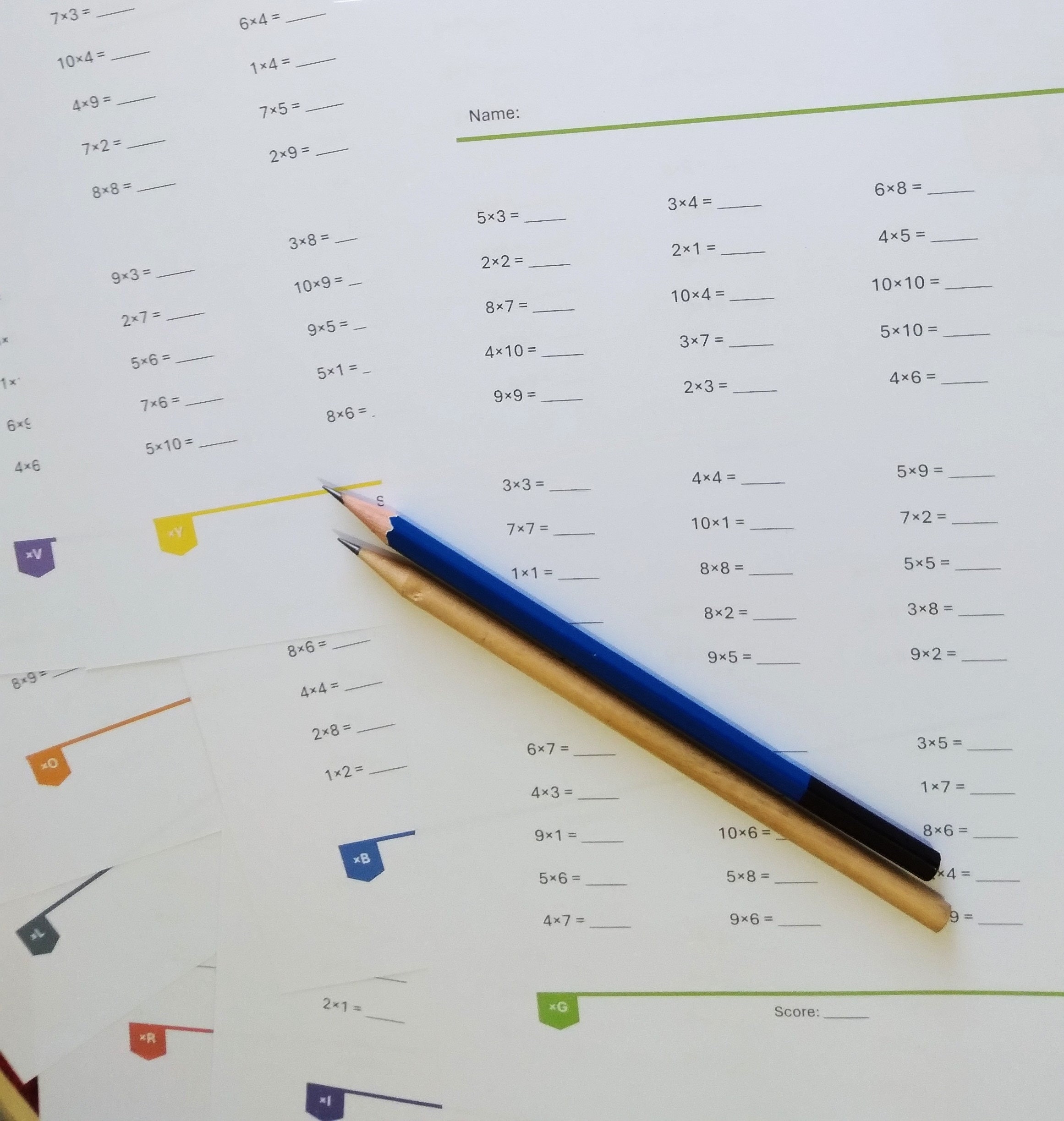 Printable Multiplication Practice Sheets, Learner-centered, Dyslexia ...