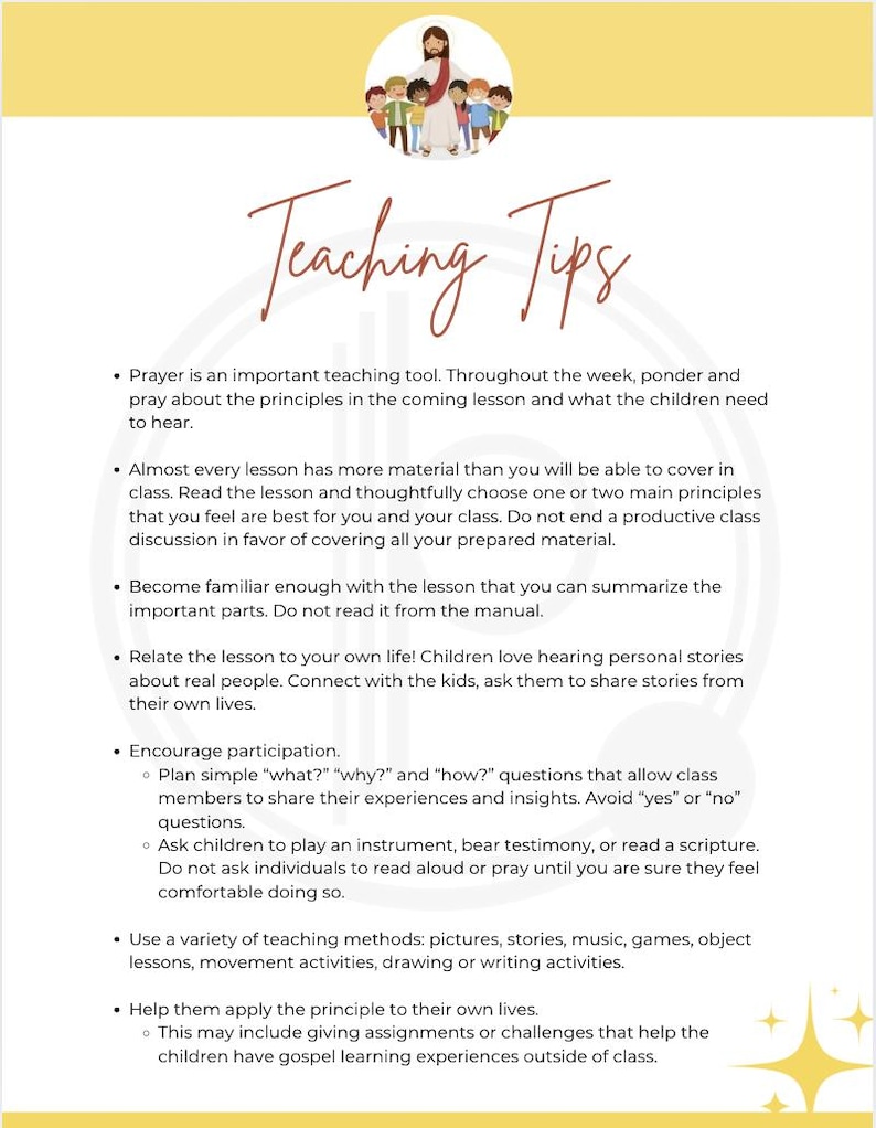 Primary Teacher Welcome Packet Editable LDS Primary Teacher Welcome ...