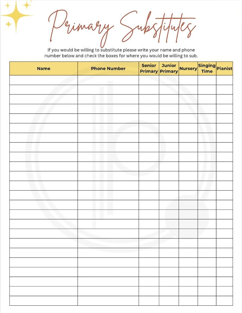 Primary Teacher Welcome Packet Editable LDS Primary Teacher Welcome ...