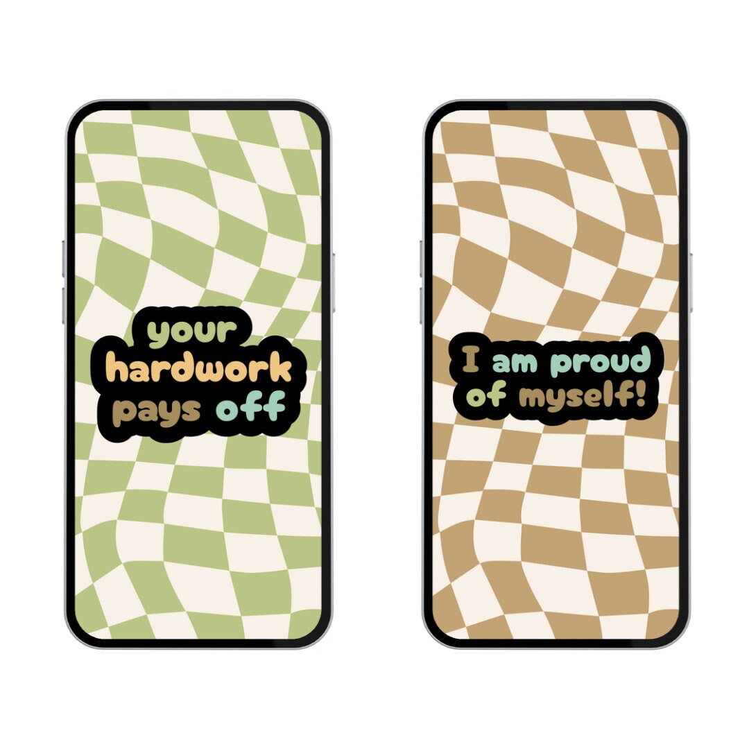 Retro Style Positive Affirmation Phone Wallpapers ~ 70+ Variants ~ I Am ...