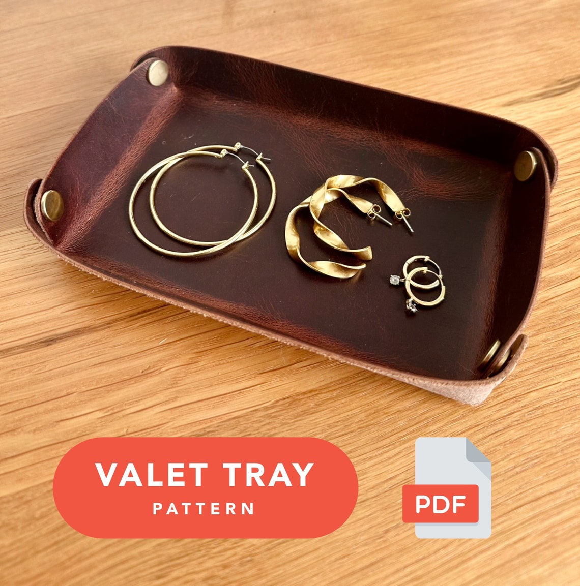 Leather Valet Tray Pattern - Easy Beginners Leathercrafting Project ...