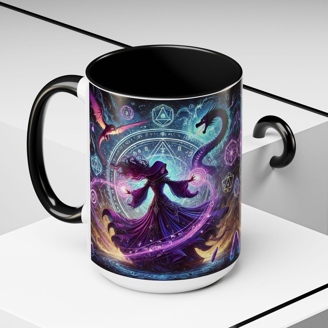 Sorcerer Graphic Mug,role Player Games - Class Gift, Gaming Coffee Cup ...