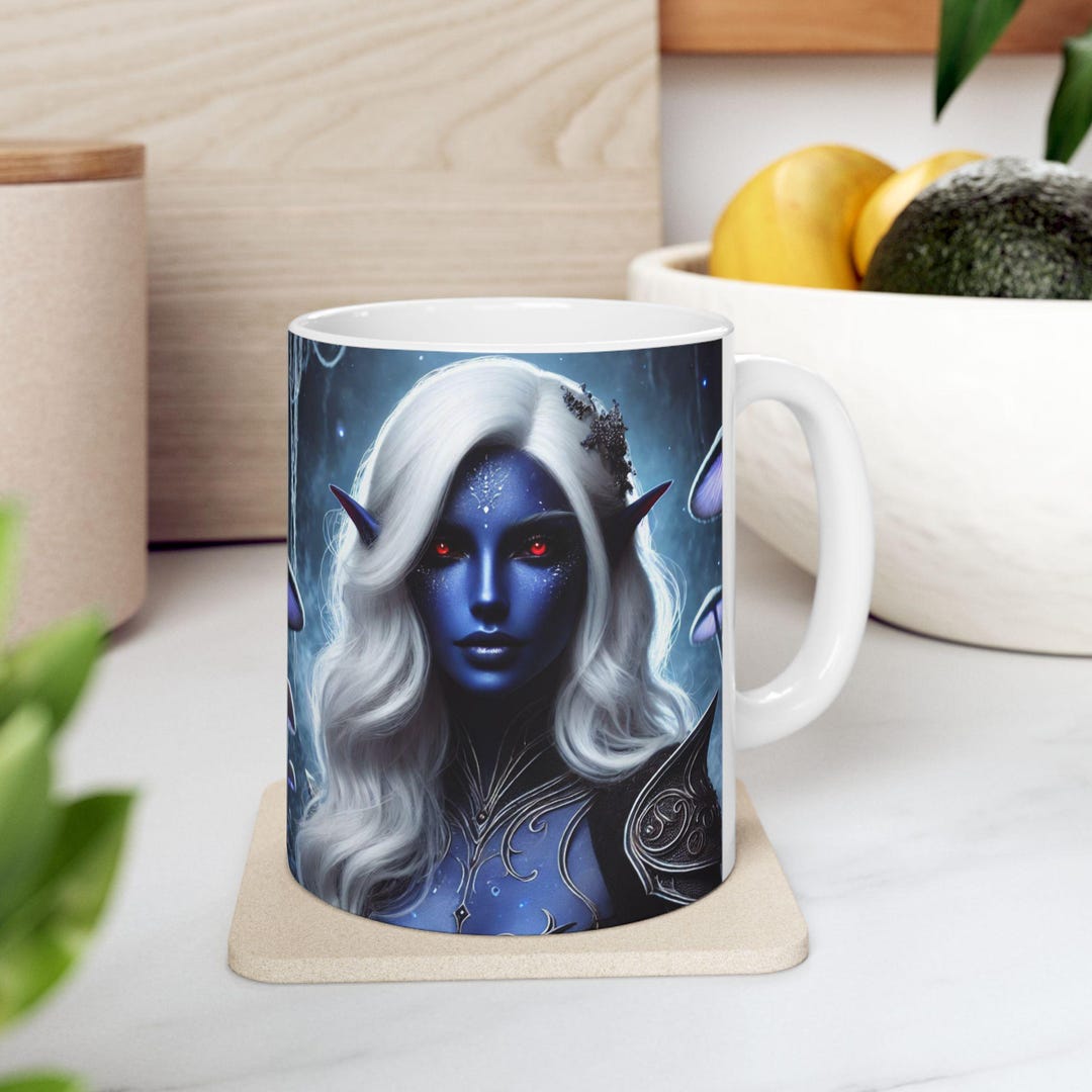 Drow Elf Witch Coffee Mug, Role Player Game Cup, Tea Mug, RPG Gift ...