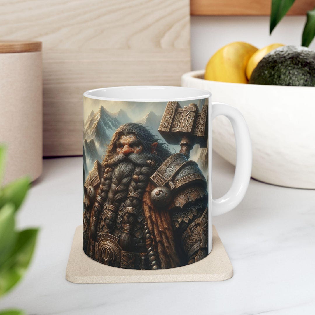 Mountain Dwarf Coffee Mug, Role Player Game Mug, Gamer Coffee Cup, Tea ...