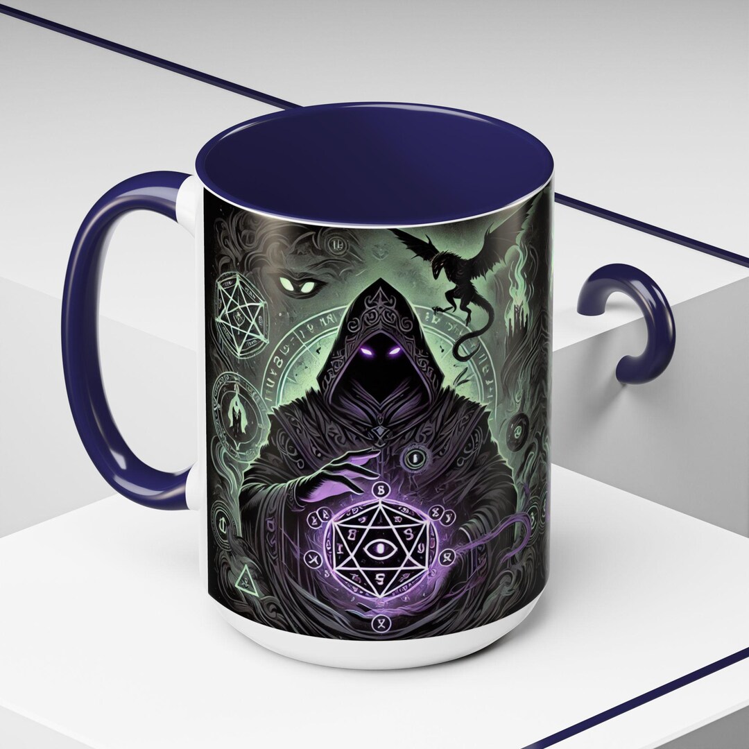 Warlock Graphic Mug, Role Player Games - Warlock Class Gift, RPG Coffee ...