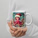 Christmas Octopus Mug - Cute Santa Octopus Ceramic Coffee Cup, 3 Size ...