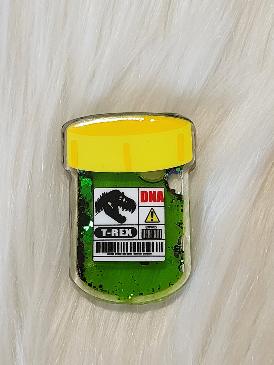 Test Tube, T-rex DNA, Shaker, Green, Badge Reel - Etsy