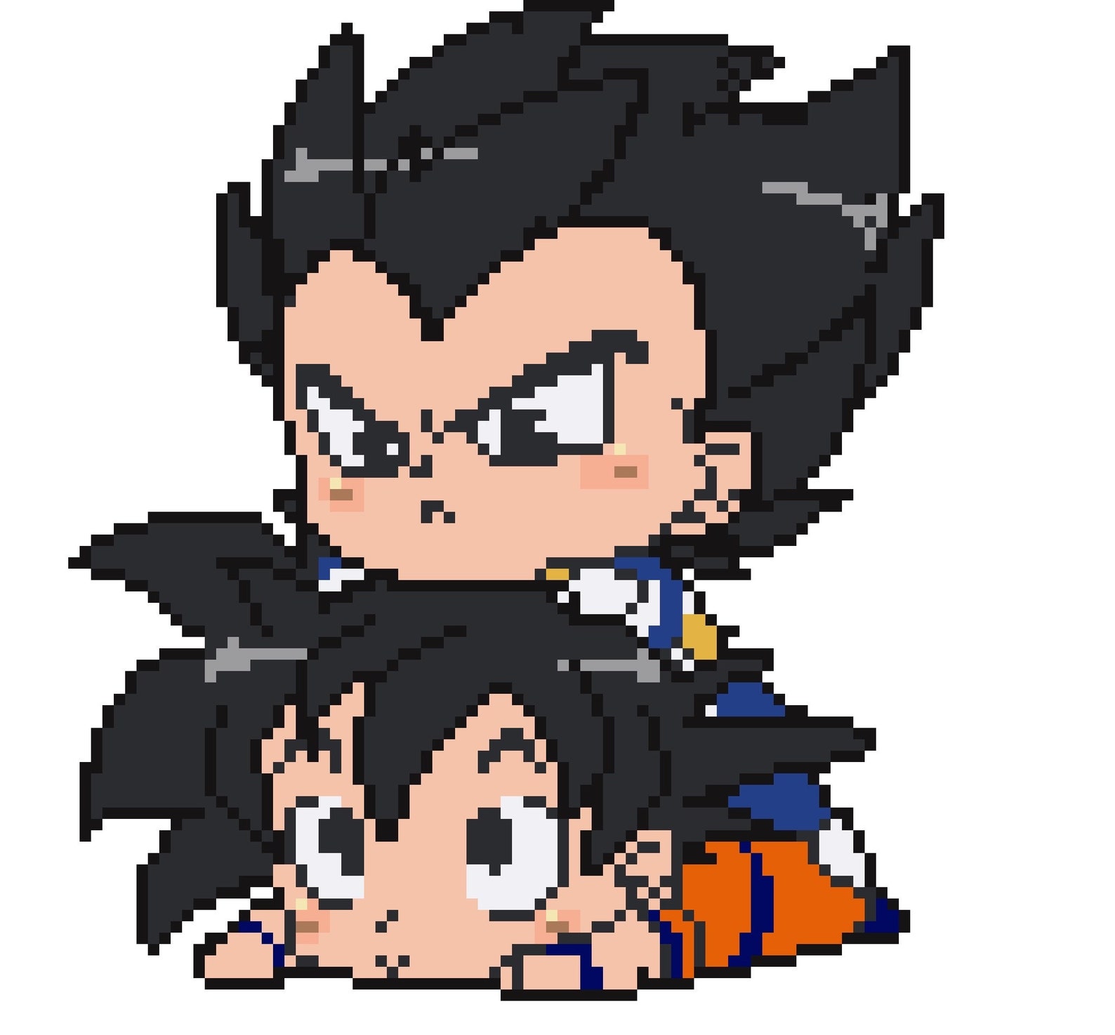 Goku + Vegeta Cute Cross Stitch Pattern - Etsy