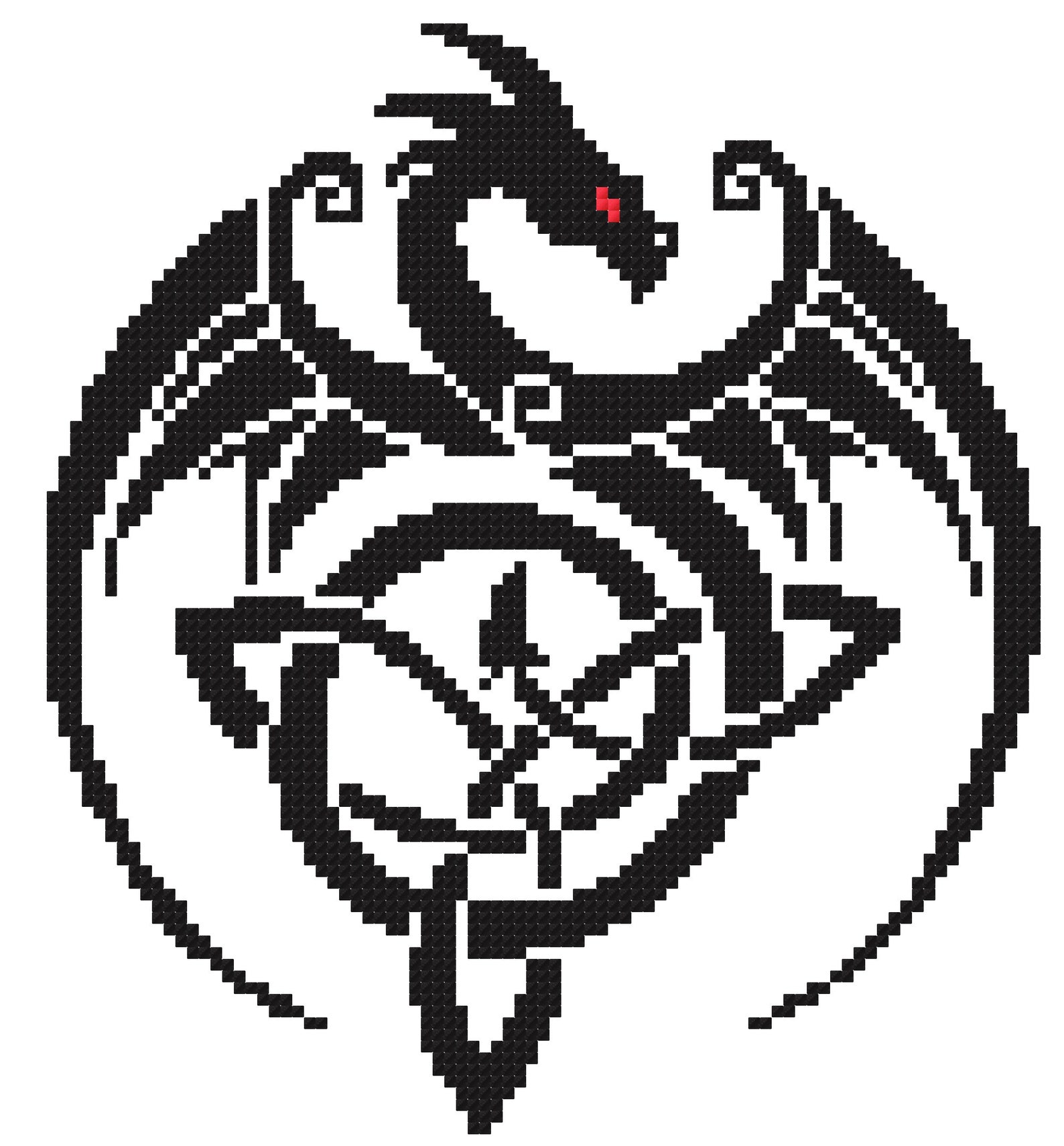Celtic Dragon Trinity Knot Cross Stitch Pattern - Etsy