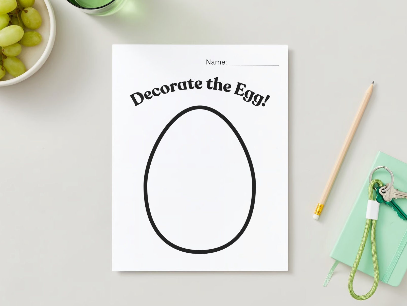 Decorate the Egg Coloring Sheet Easter Coloring Sheet for Kids Easter ...