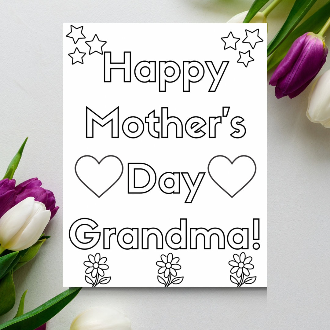 Mother's Day Coloring Sheet for Grandma Grandma Coloring Page Mother's ...