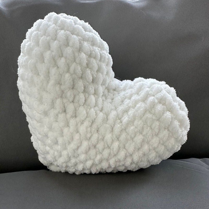 Crochet Heart Pillow - Etsy