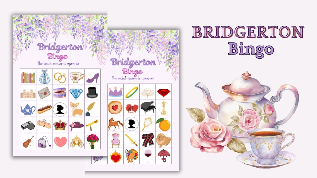 Bridgerton Bingo Cards Party Game - Etsy