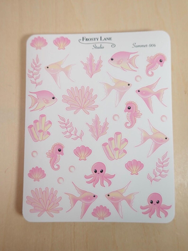 Under the Sea Sticker Sheet, Planner Scrapbook Stickers - Etsy