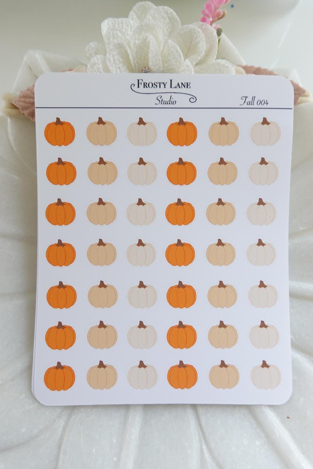 Fall 004 Mini Pumpkin Sticker Sheet, Autumn Journal Decoration, Fall ...