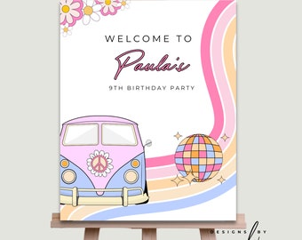 Preppy Aesthetic Girls Birthday Tag Editable Instant Digital Download ...
