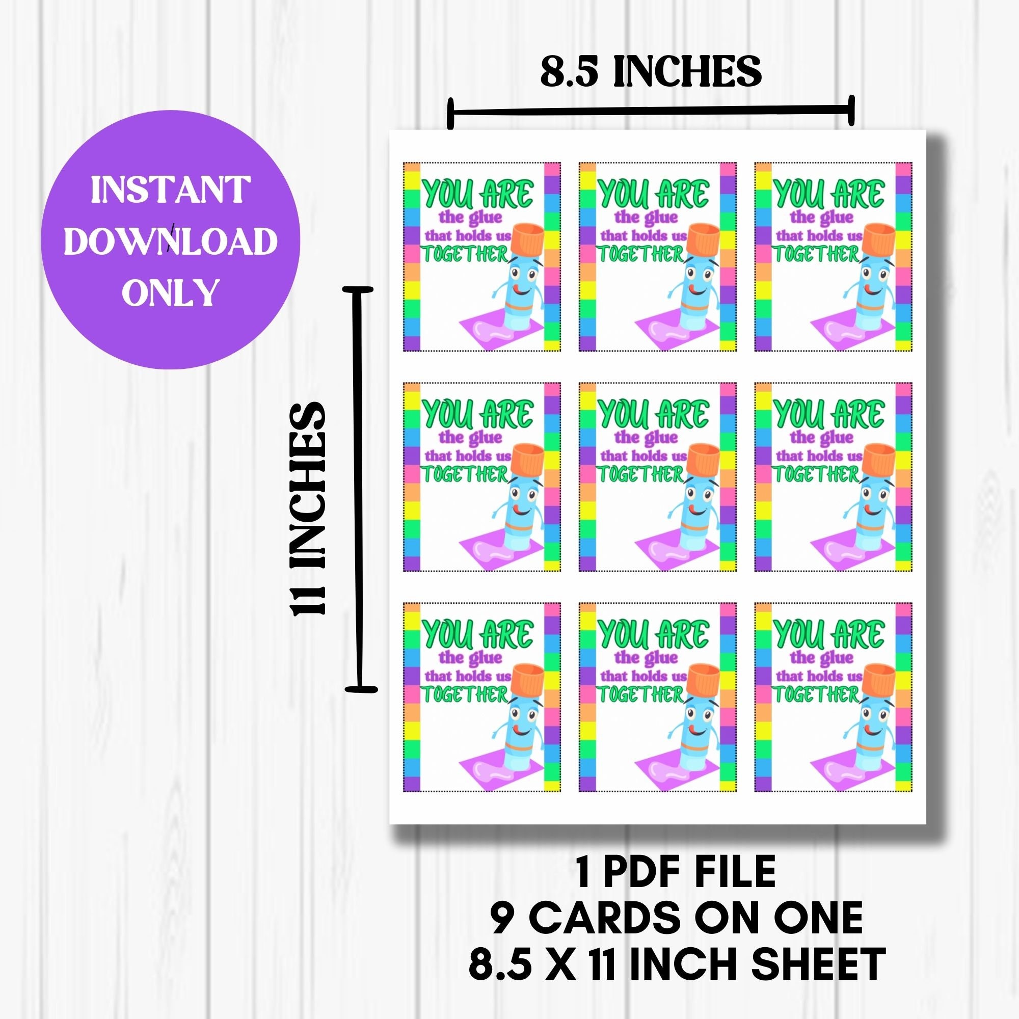 Glue Stick Gift Tag: Teacher & Staff Appreciation (digital Download) - Etsy