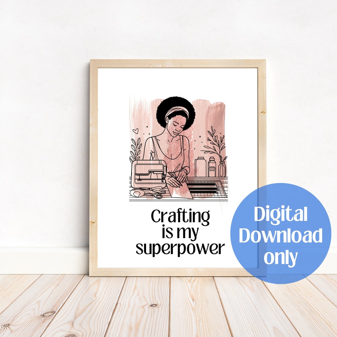Line Art Wall Decor, Craft Room Wall Decor, Printable Art - Etsy