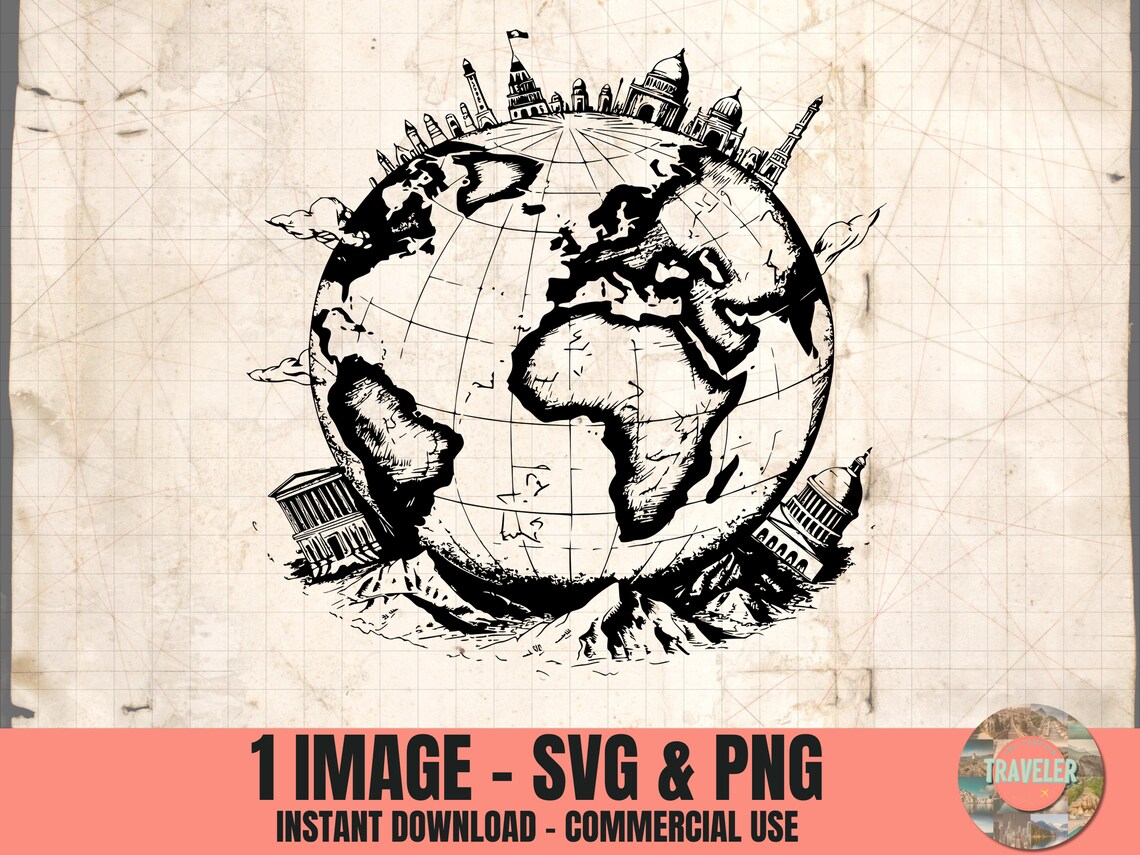 World Map SVG, Map SVG, Map Silhouette, Map Outline, World Map Outline ...