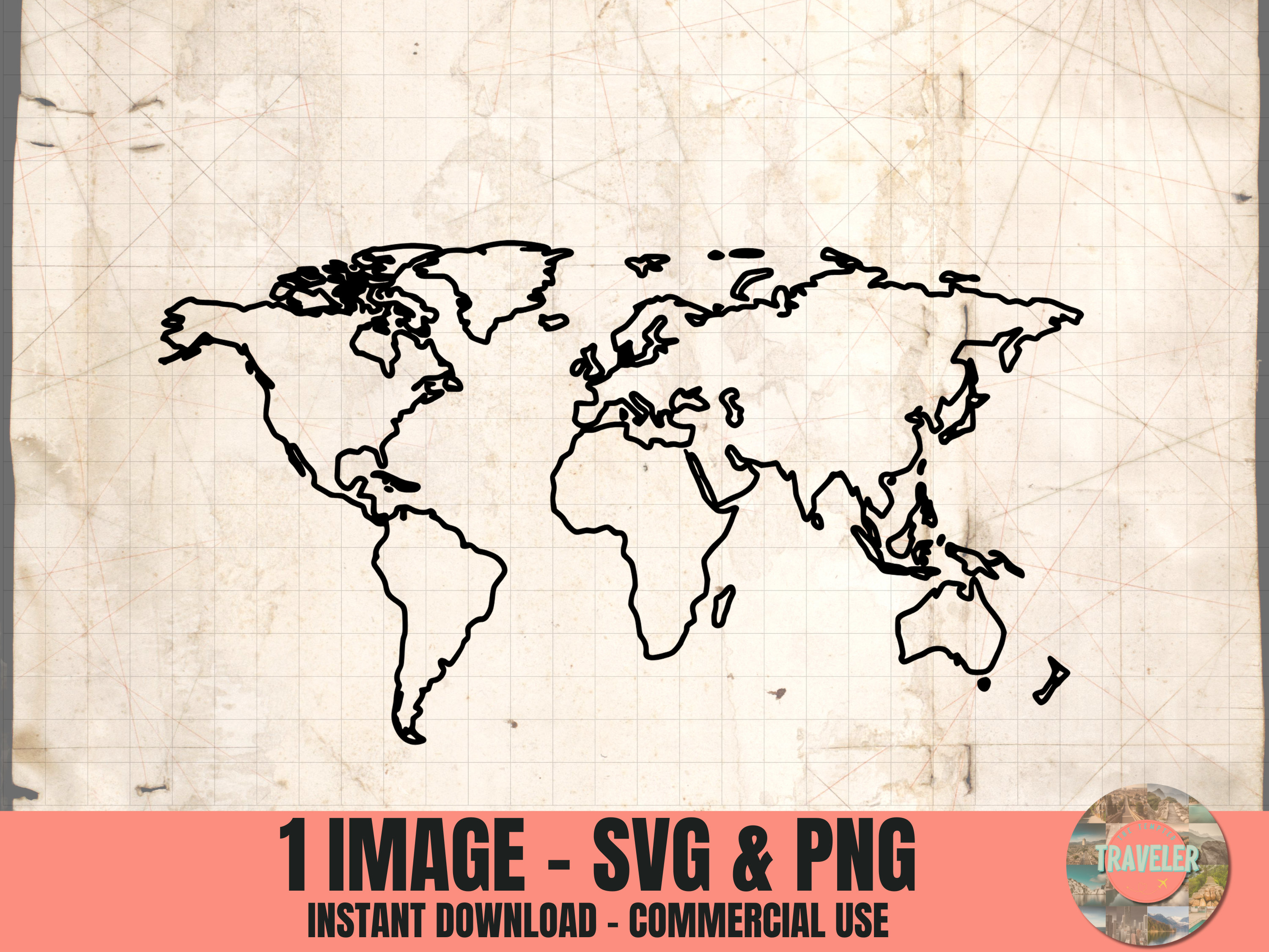 World Map SVG, Map SVG, Map Silhouette, Map Outline, World Map Outline ...