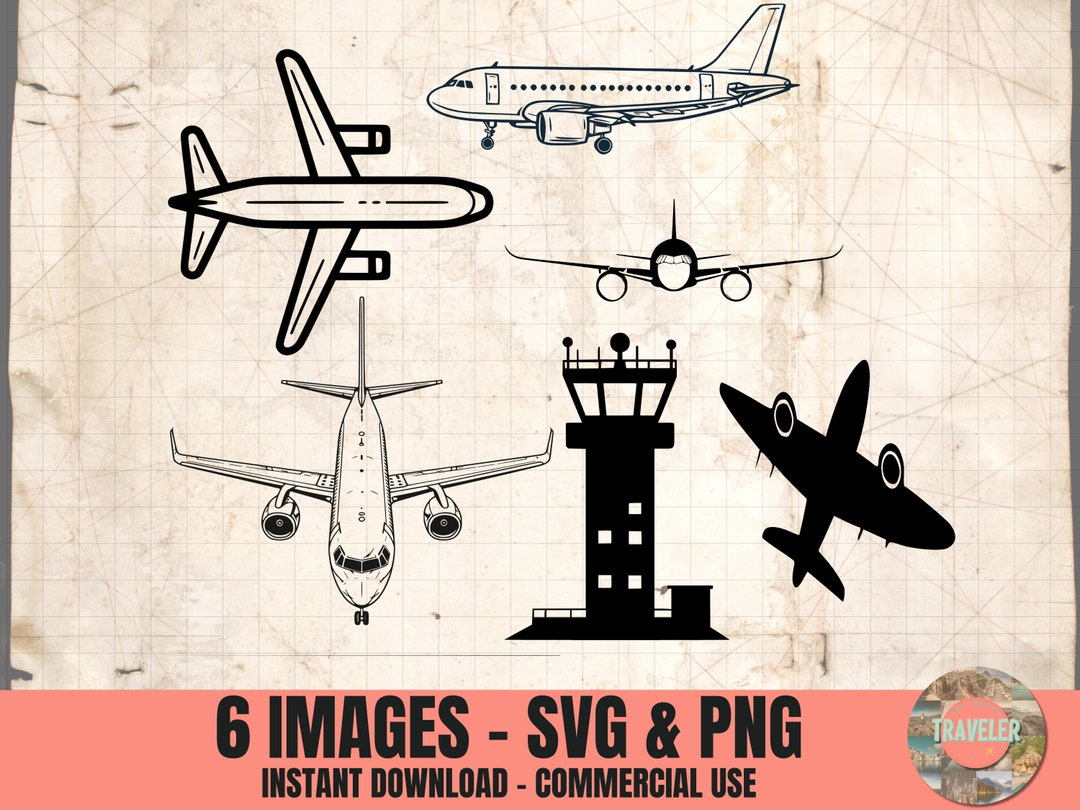 Avión SVG, Avión PNG, Avión Clip Art, Avión Clipart, Vector de avión ...
