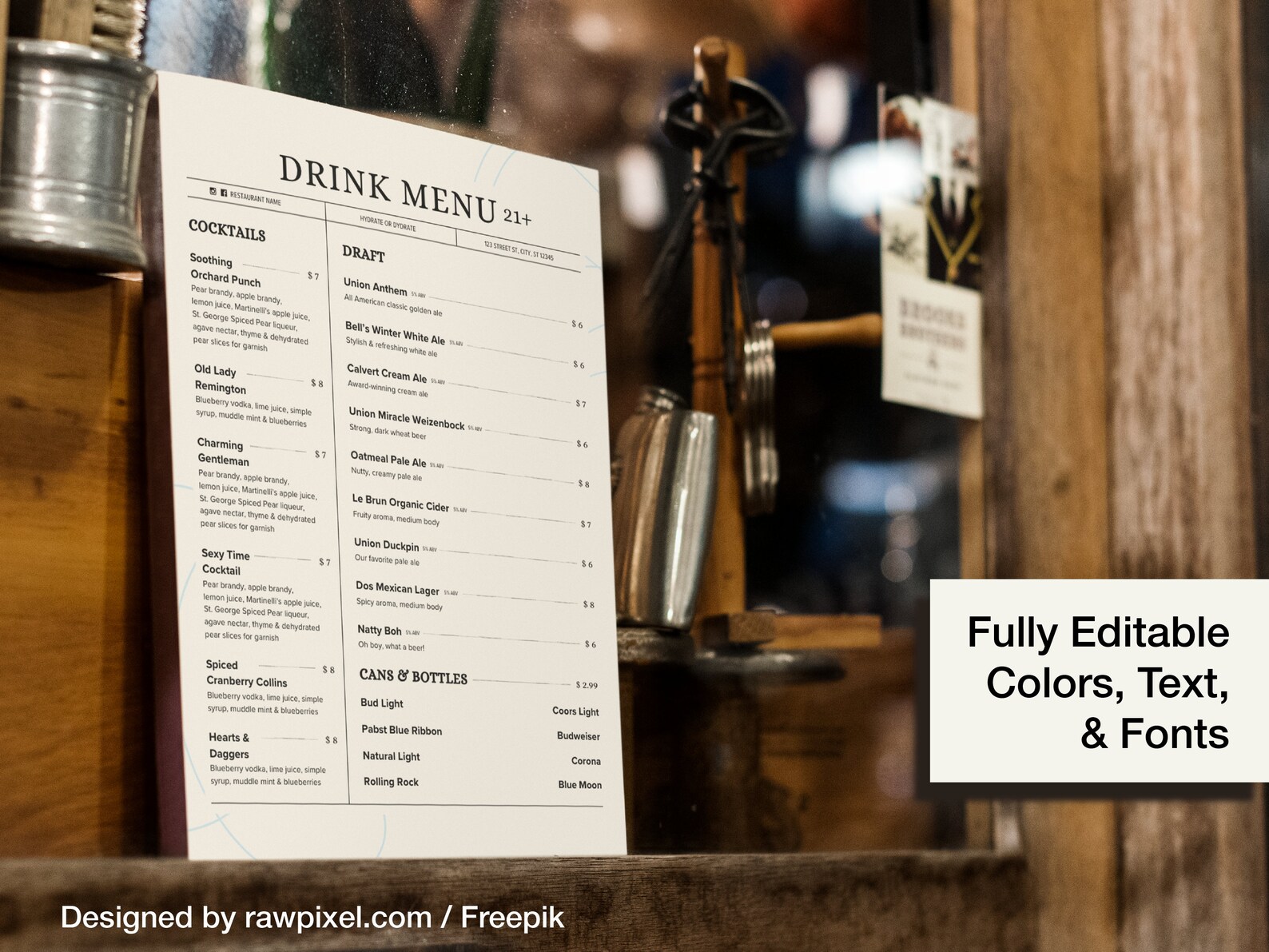 Minimal Restaurant Menu, Restaurant Menu Template, Modern Menu ...