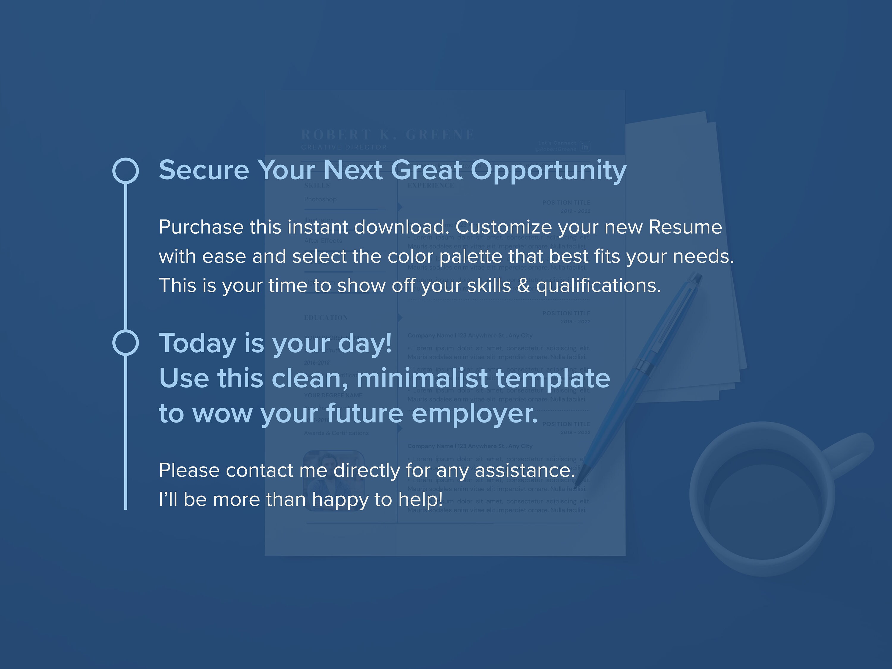 2024 Minimalist Resume Template Canva 8.5x11 Entry Level Professional Executive Assistant Junior ...