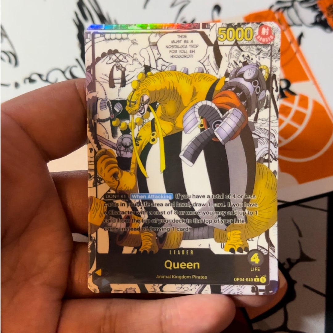 Custom Leader OPTCG Blue Yellow Holographic Handmade Custom Proxy - Etsy