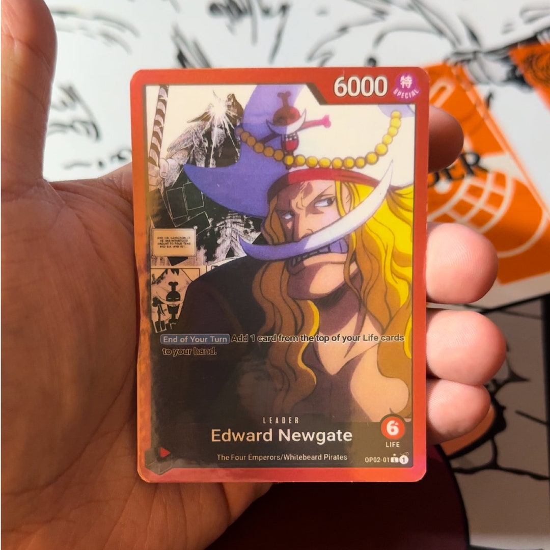 Custom Leader Red Holographic Handmade Custom Proxy OPTCG - Etsy