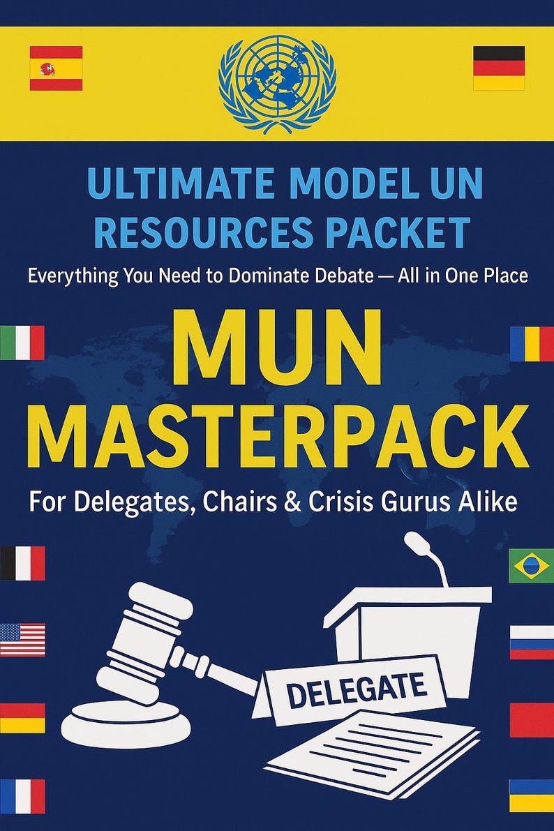 Model United Nations Resources - Master Packet - Etsy